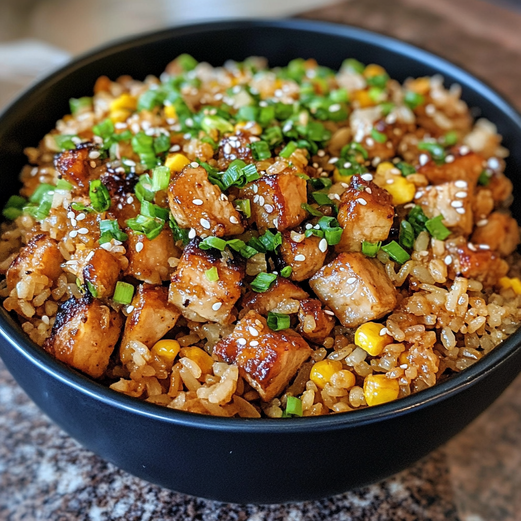 Savory Japanese BBQ Chicken Fried Rice Extravaganza - RecipesLena